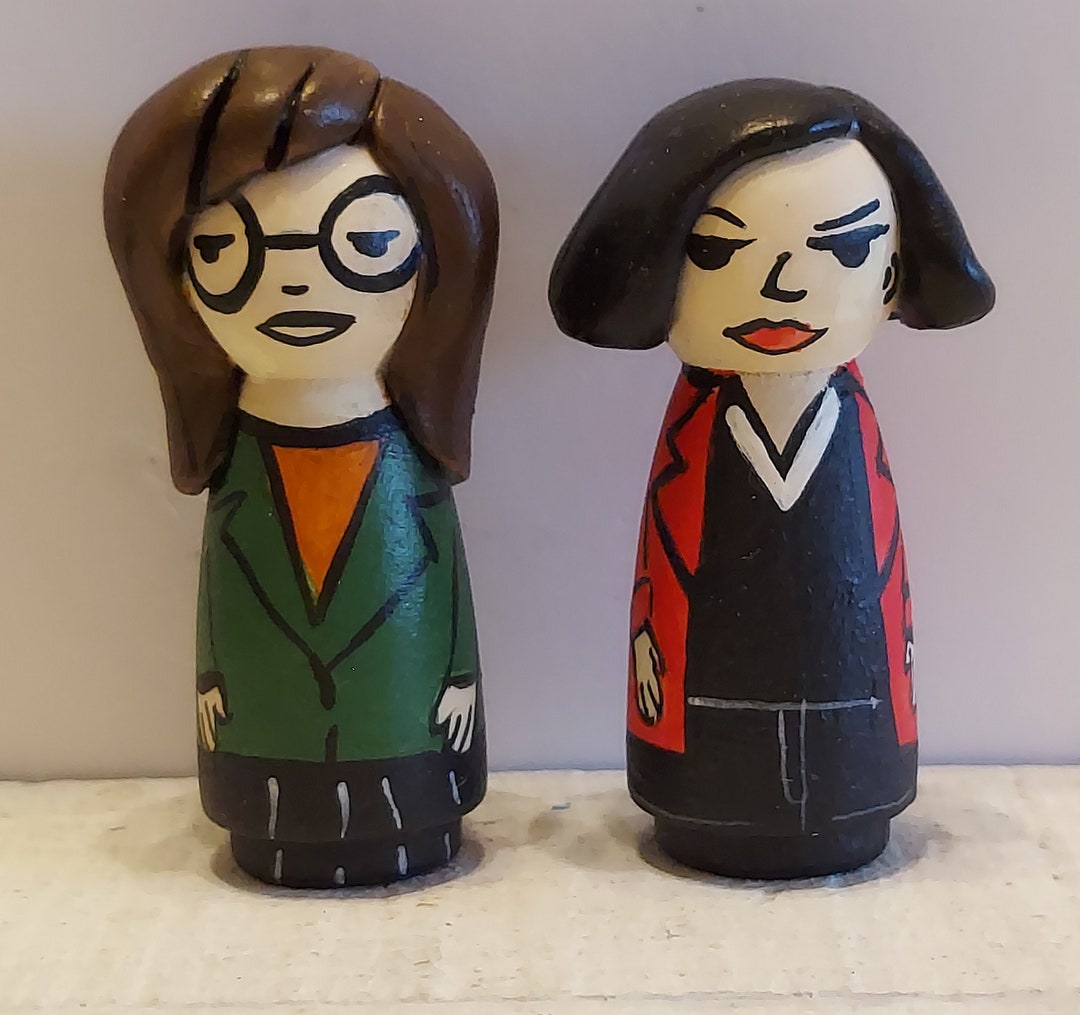 The Daria and Jane Peg Doll Set - Etsy