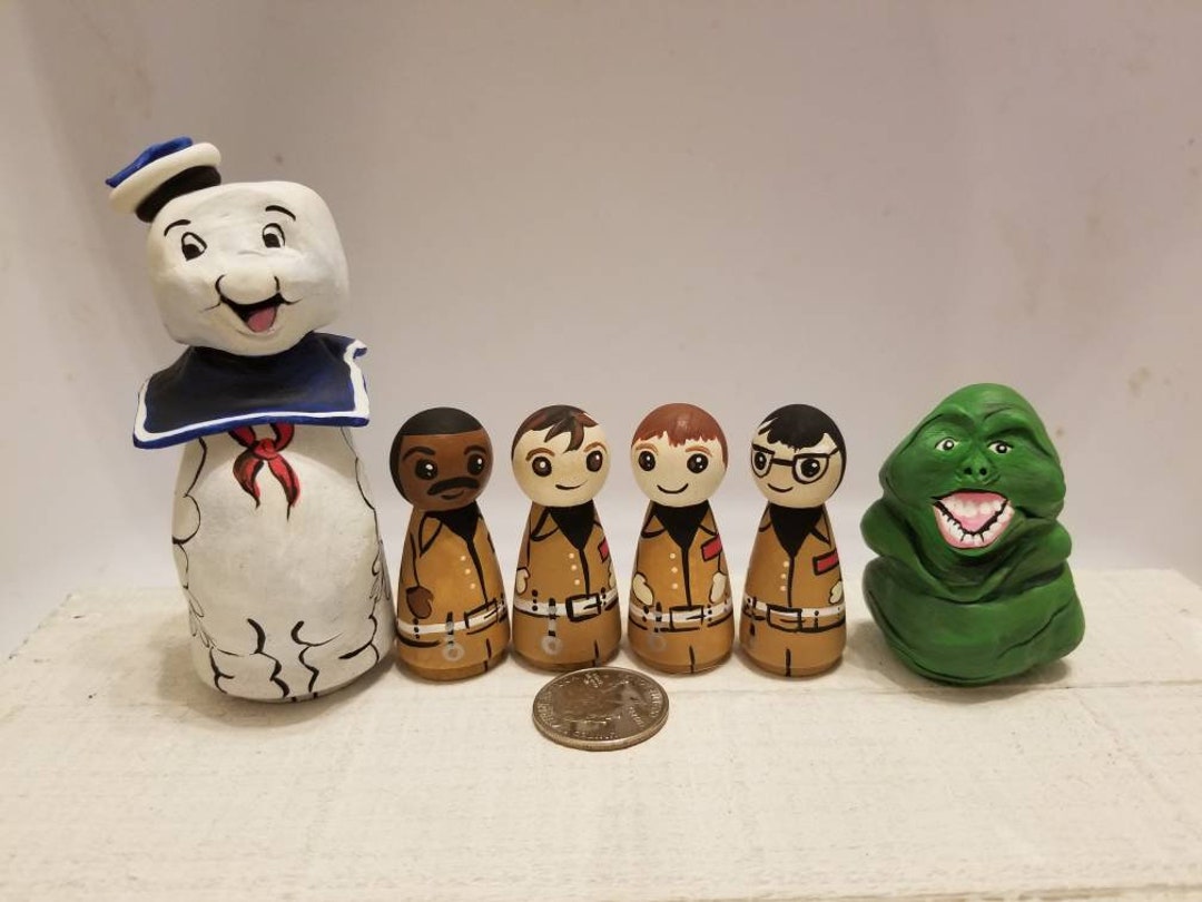 Ghost Busters Crew Peg Doll Six Handsculpted Collection Set . - Etsy