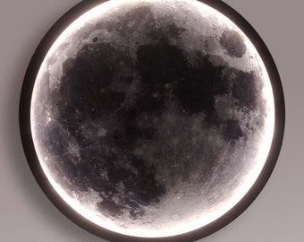 LED MOON Wall Light | Moon Night Light on MDF for Home Decor|soft Glow ...