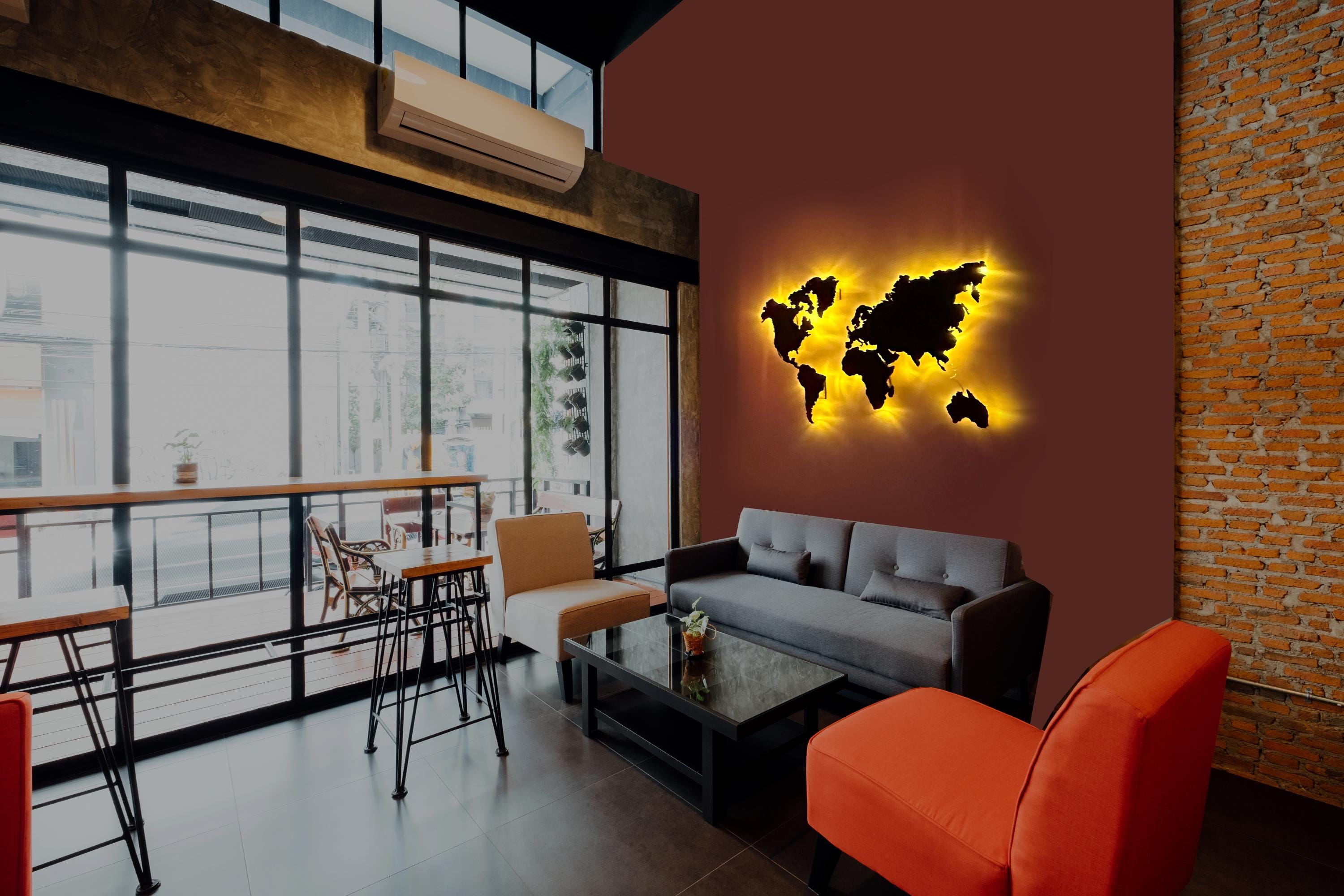 LED WORLD MAP - World Map Decoration - Map Led - World Map Wall Deco ...