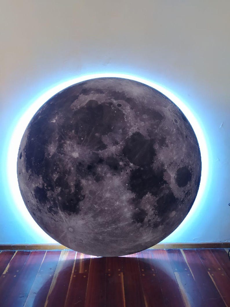 LED MOON Wall Light | Moon Night Light on MDF for Home Decor|soft Glow ...