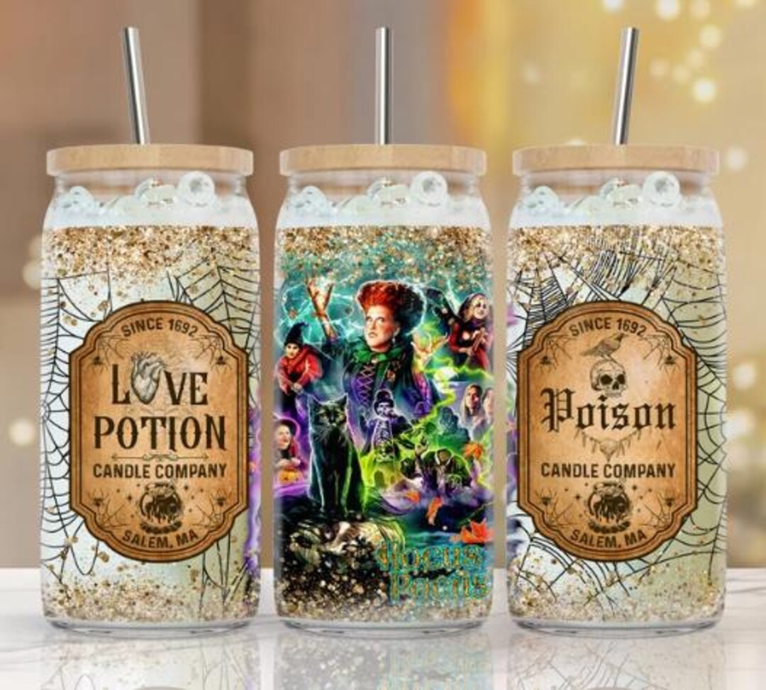 Hocus Pocus love Potion Glass Tumbler or Water Bottle - Etsy
