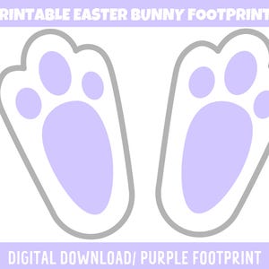 Easter Bunny Footprint Template, Easter Bunny Printables, Easter Bunny ...