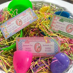 Easter Printable Bunny Bucks, Fun Easter Basket Filler & Egg Hunt Prize ...
