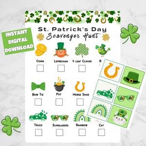 St. Patrick's Day Preschool Scavenger Hunt, Toddler Scavenger Hunt. St ...