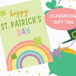 St. Patrick's Day Printable Gift Tags, St Patricks Day Classroom ...