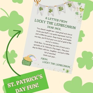 Editable Leprechaun Letter, Letter From Leprechaun, Leprechaun Trap Kit ...