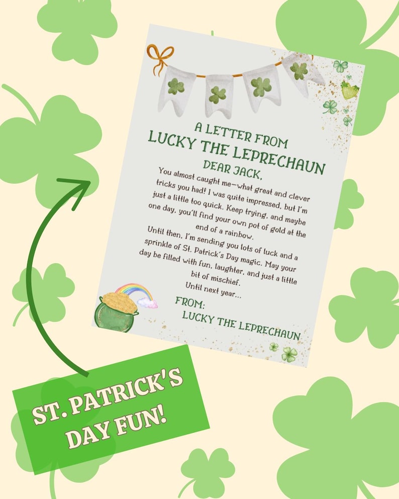 Editable Leprechaun Letter, Letter From Leprechaun, Leprechaun Trap Kit ...