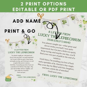 Editable Leprechaun Letter, Letter From Leprechaun, Leprechaun Trap Kit ...