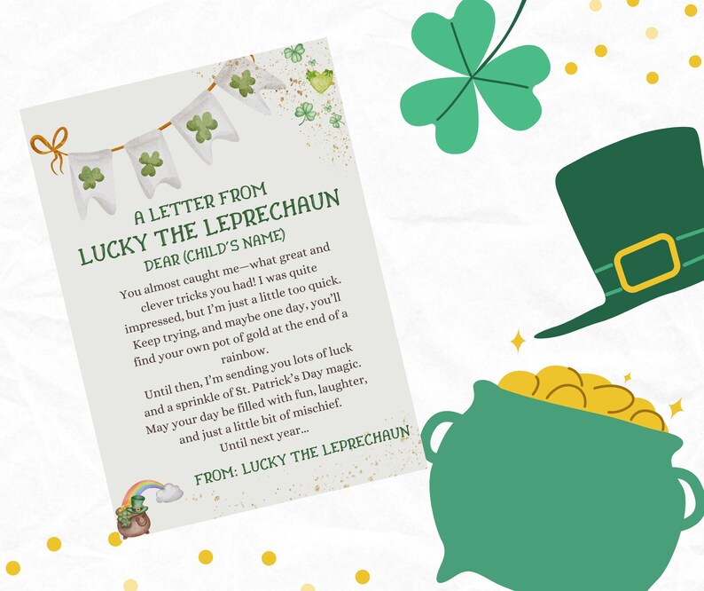 Editable Leprechaun Letter, Letter From Leprechaun, Leprechaun Trap Kit ...