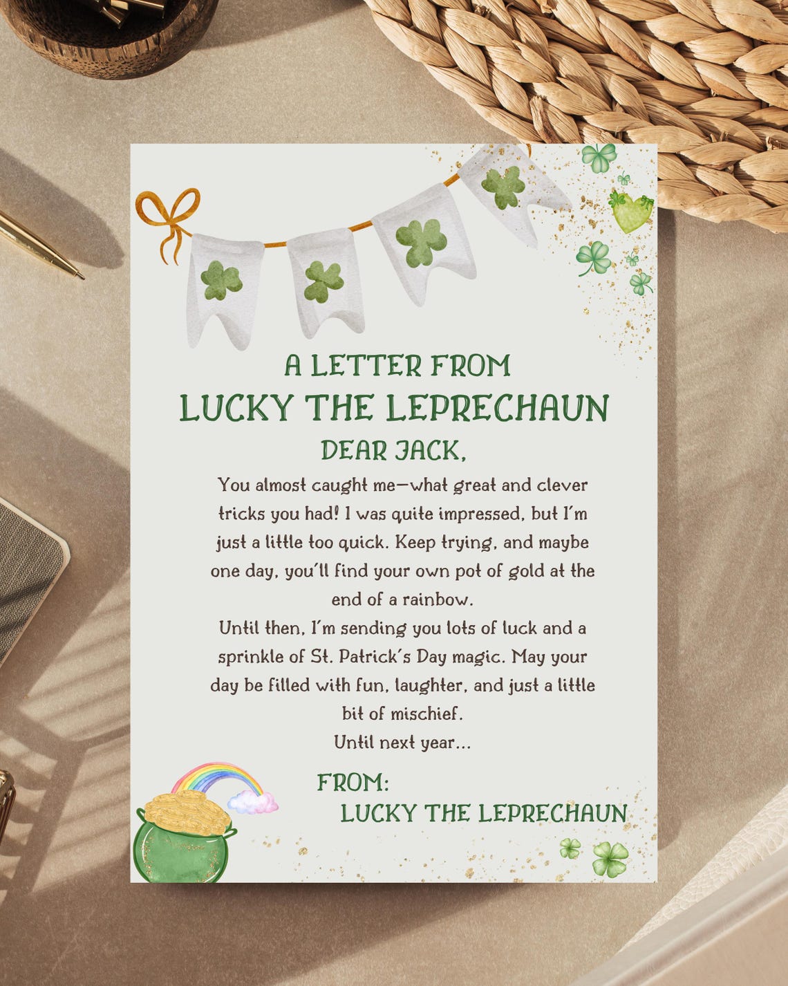 Editable Leprechaun Letter, Letter From Leprechaun, Leprechaun Trap Kit ...