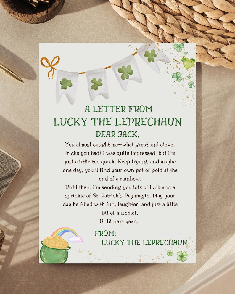Editable Leprechaun Letter, Letter From Leprechaun, Leprechaun Trap Kit ...