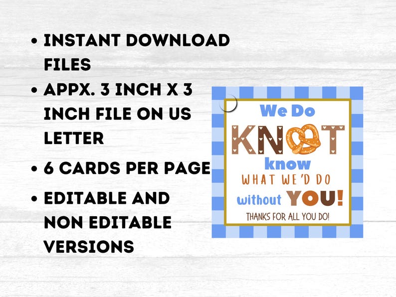 We Do Knot Know What We'd Do Without You, Staff Appreciation, Employee ...