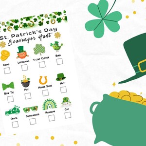 St. Patrick's Day Preschool Scavenger Hunt, Toddler Scavenger Hunt. St ...