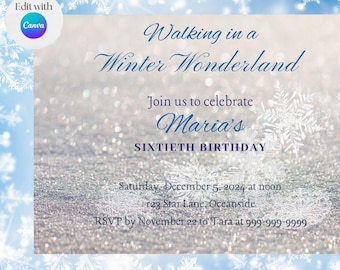 Winter Wonderland Christmas Party Invitation - Etsy