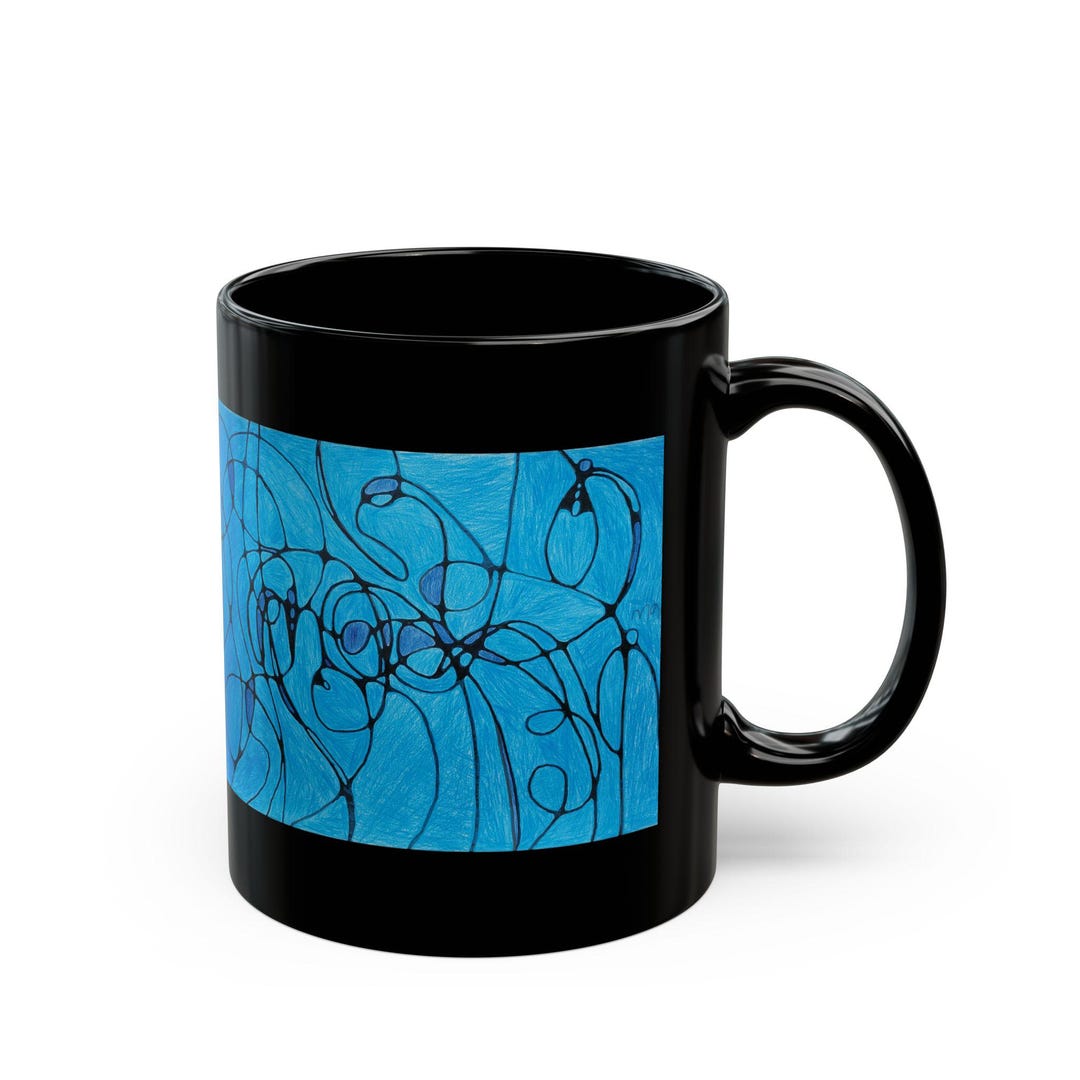 Hidden Word Mug, Black Ceramic, Designed by Mac Torrez, Unique Ceramic ...