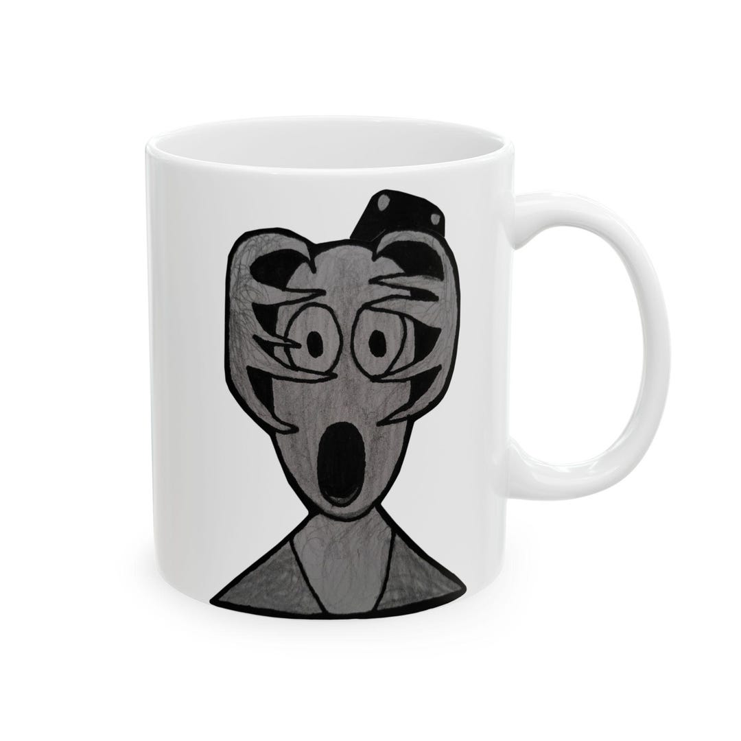 Uncanny Stick Figure Mug, White Ceramic Coffee Cup 11oz or 15oz, Mac ...