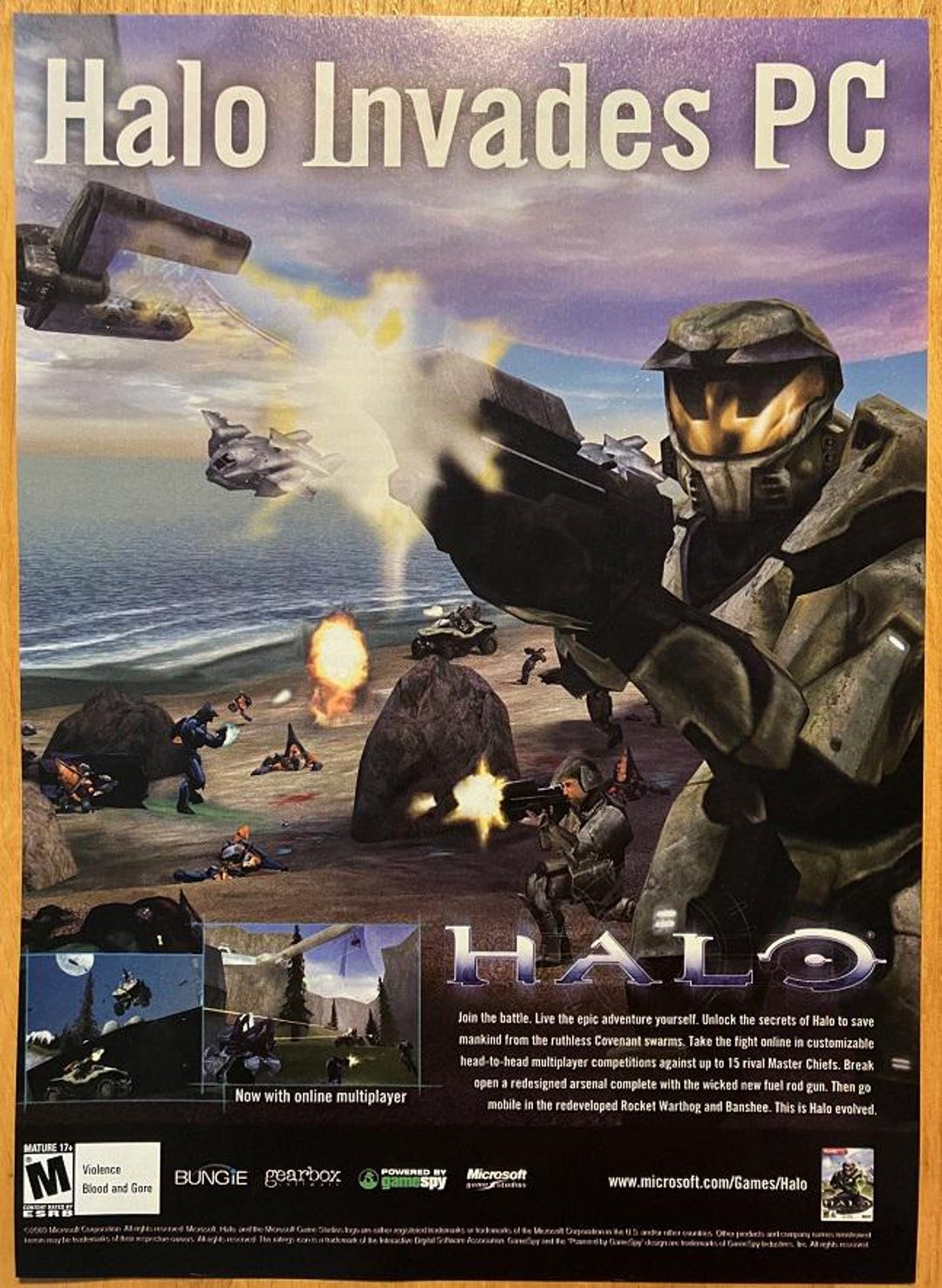 2001 Halo Combat Evolved PC Vintage Print Ad/poster Authentic Original ...