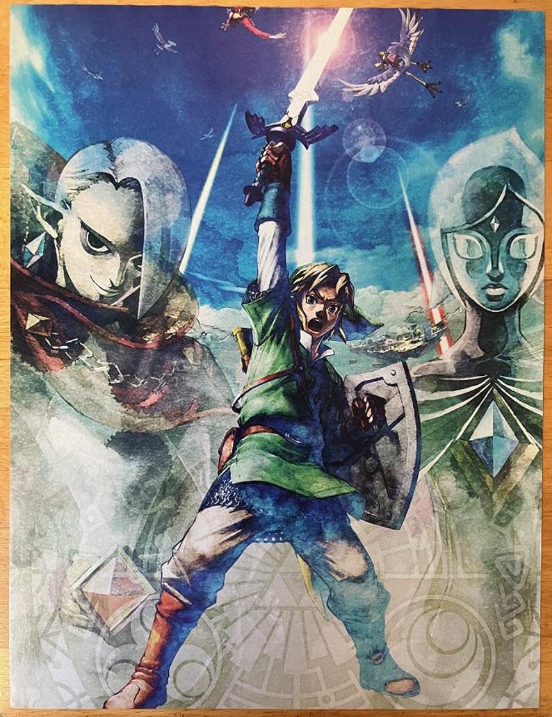 Zelda Print Ad/poster Official Nintendo LINK Art - Etsy