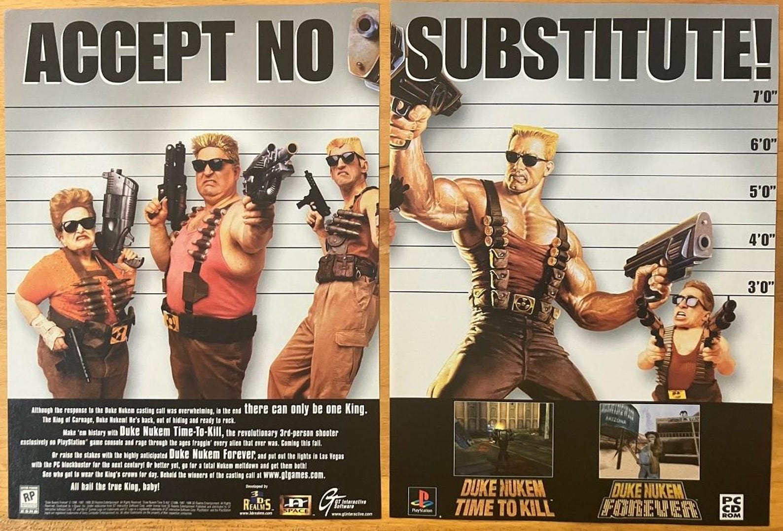 Duke Nukem Time to Kill / Forever PC PS1 1998 Print Ad/poster Official ...