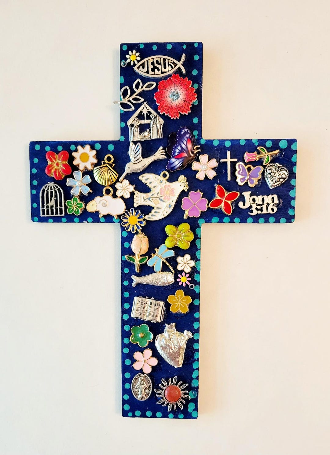 Cross Wall Decor, Christian Cross Wall Art, Catholic Cross Décor Made ...