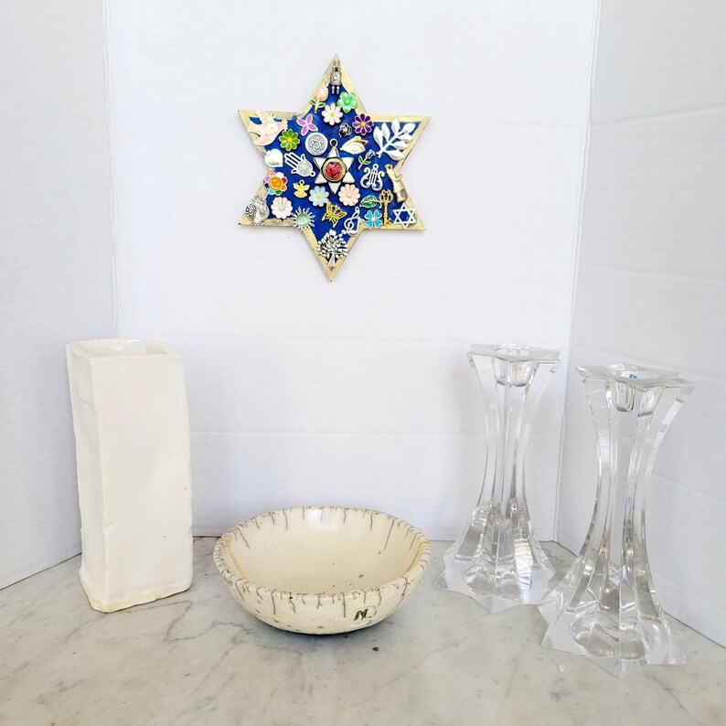 Star of David Wall Décor, Magen David, Shield of David Made of Wood ...