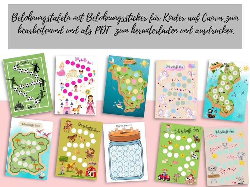 Kids Reward Chart Printable (german) – Editable A4 Planner PDF With ...