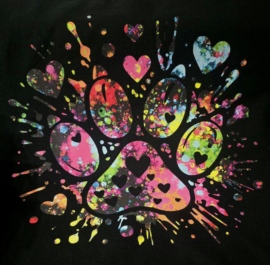 Paint Splatter Paw Print! - Etsy