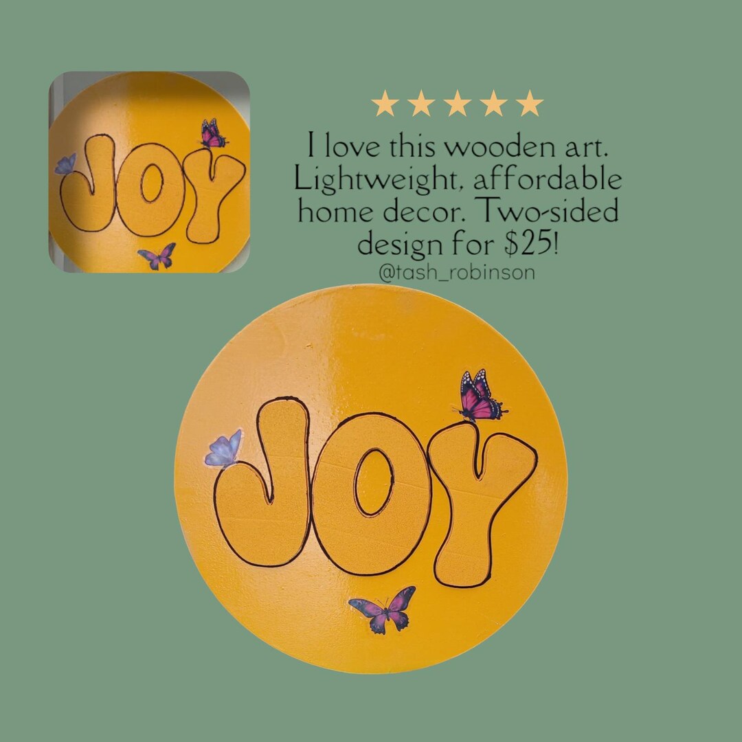 A 10 Inch Round Circular Wood Art Sign for Indoor Home Decor and Wall ...