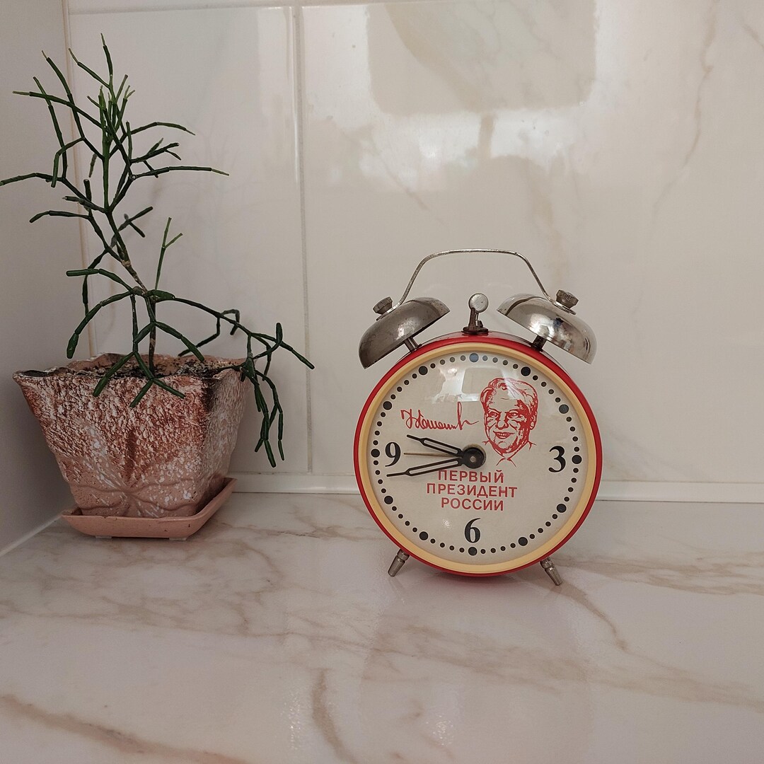 Vintage Rare Soviet Watch Jantar First President Desk Alarm Clock Gift ...