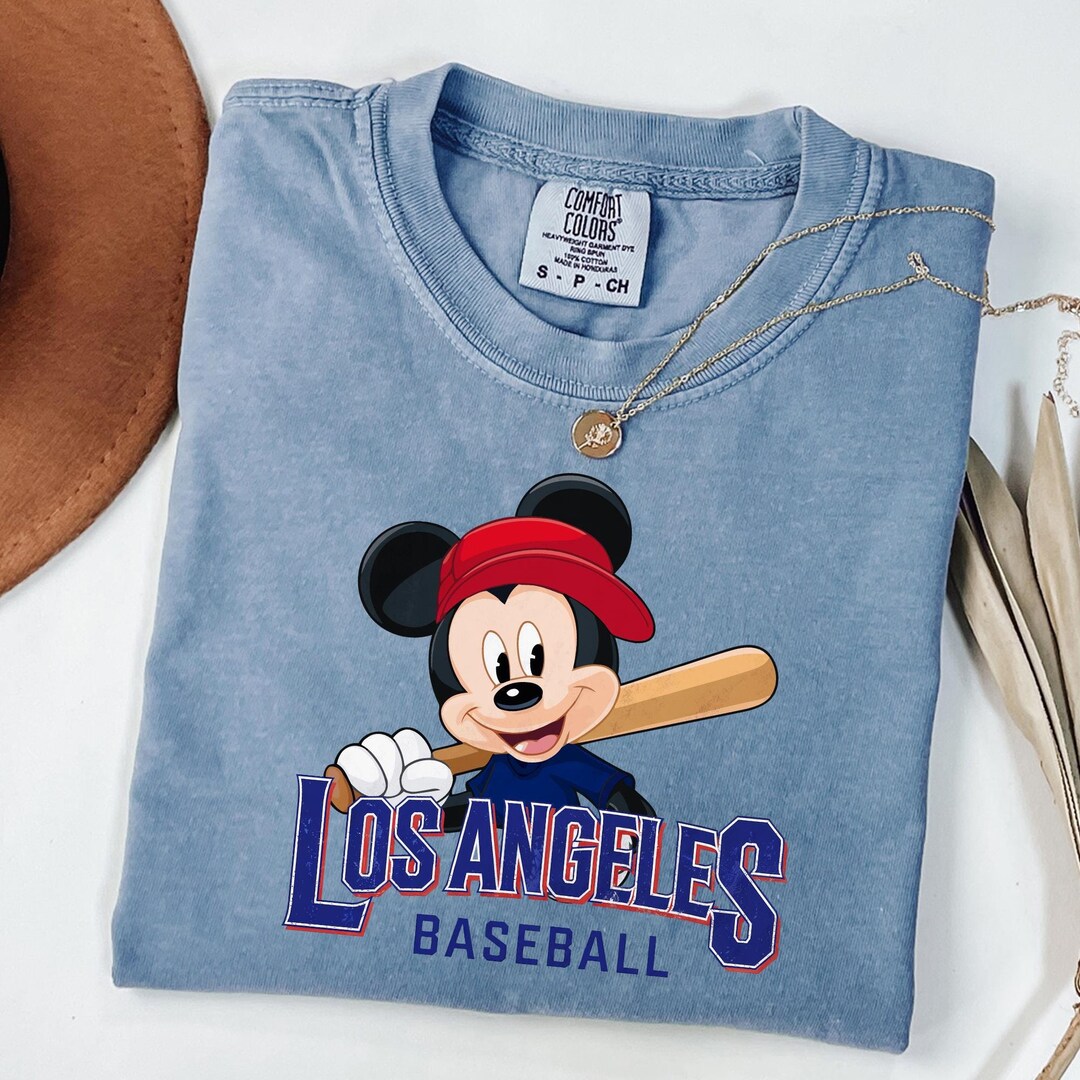 Mickey Mouse Dodgers, Baseball Comfort Colors, Mickey Baseball Shirt ...