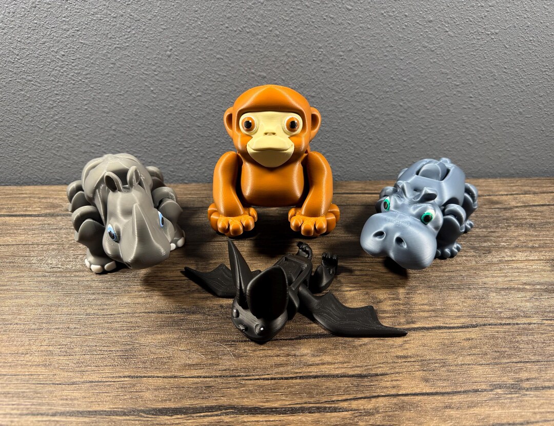 3D Printed Articulating Animals - Etsy