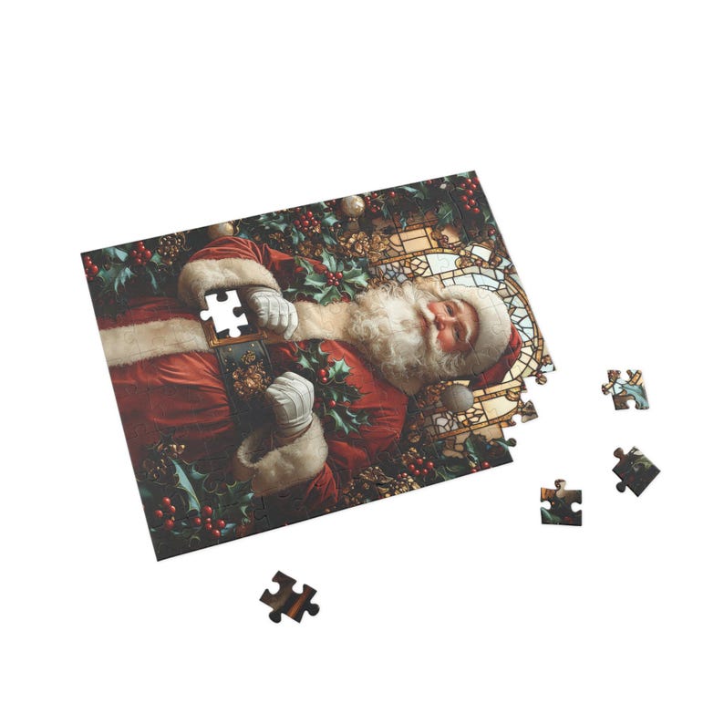 Vintage Santa Claus Puzzle | Christmas Jigsaw Puzzle - Etsy