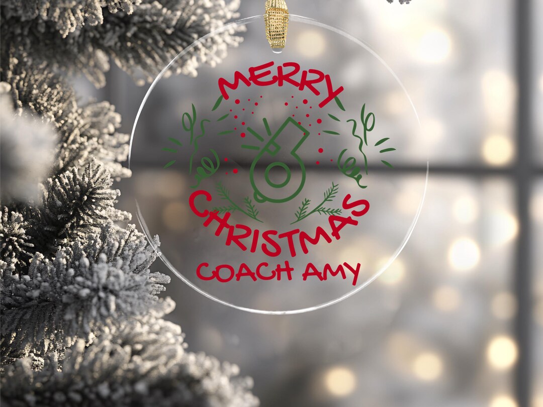 Personalized Cheer Coach Christmas Ornament Acrylic Custom Coach's Gift ...