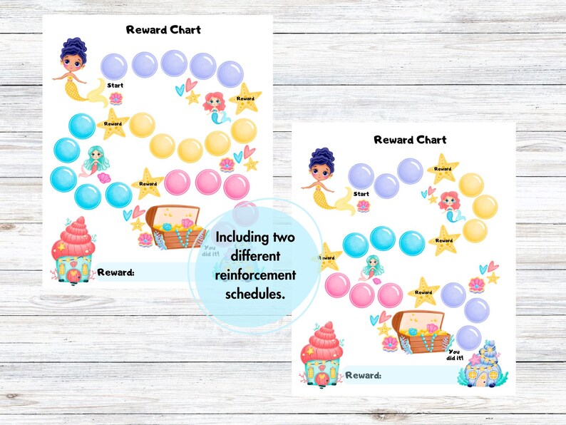 Mermaid Reward Chart L Reward Chart | Printable Behavior Chart | Chore ...
