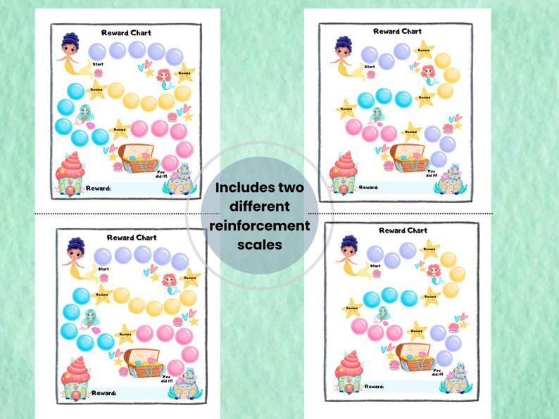 Mini Mermaid Reward Chart L Reward Chart | Printable Behavior Chart ...