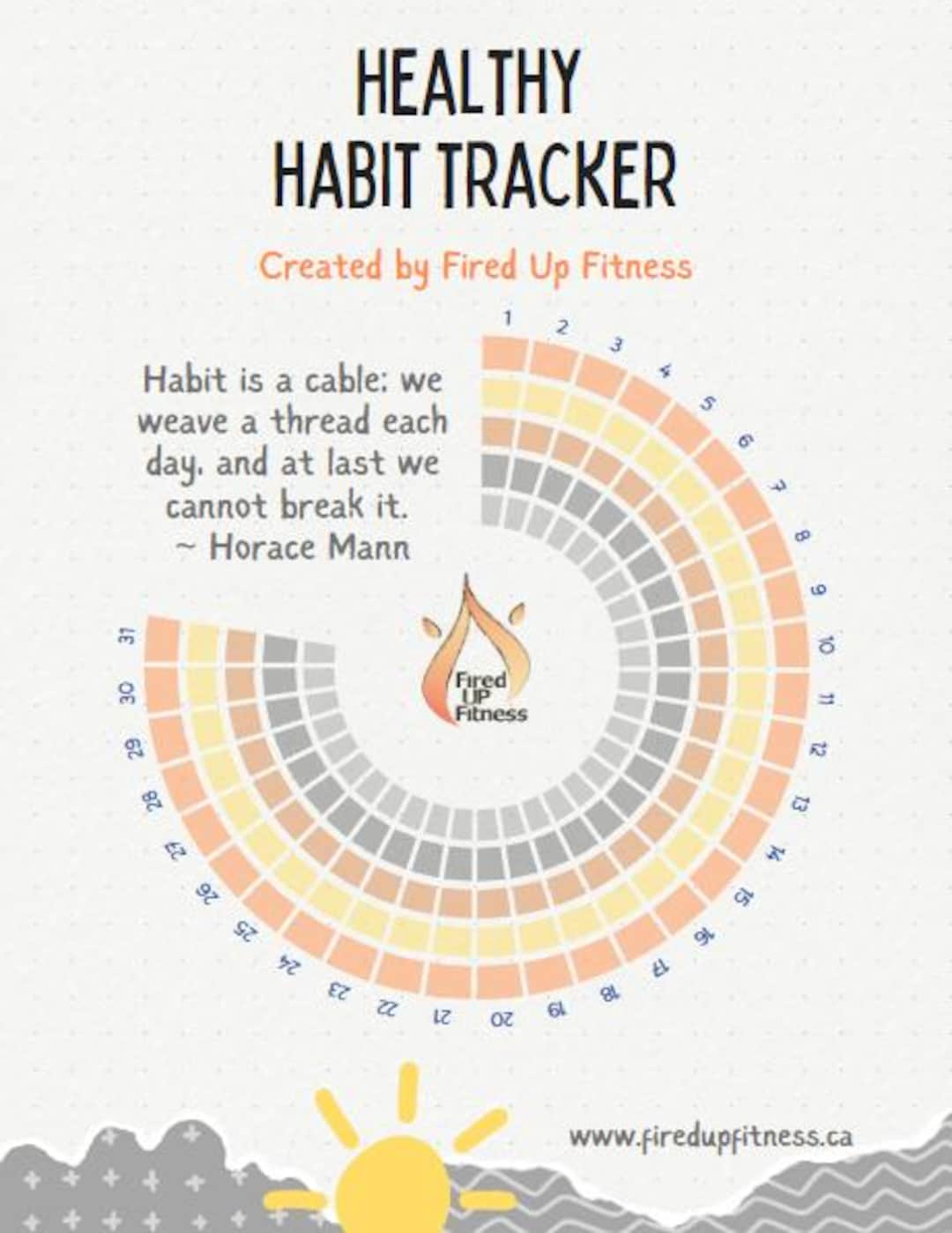 Printable Healthy Habit Tracker Instant Download - Etsy