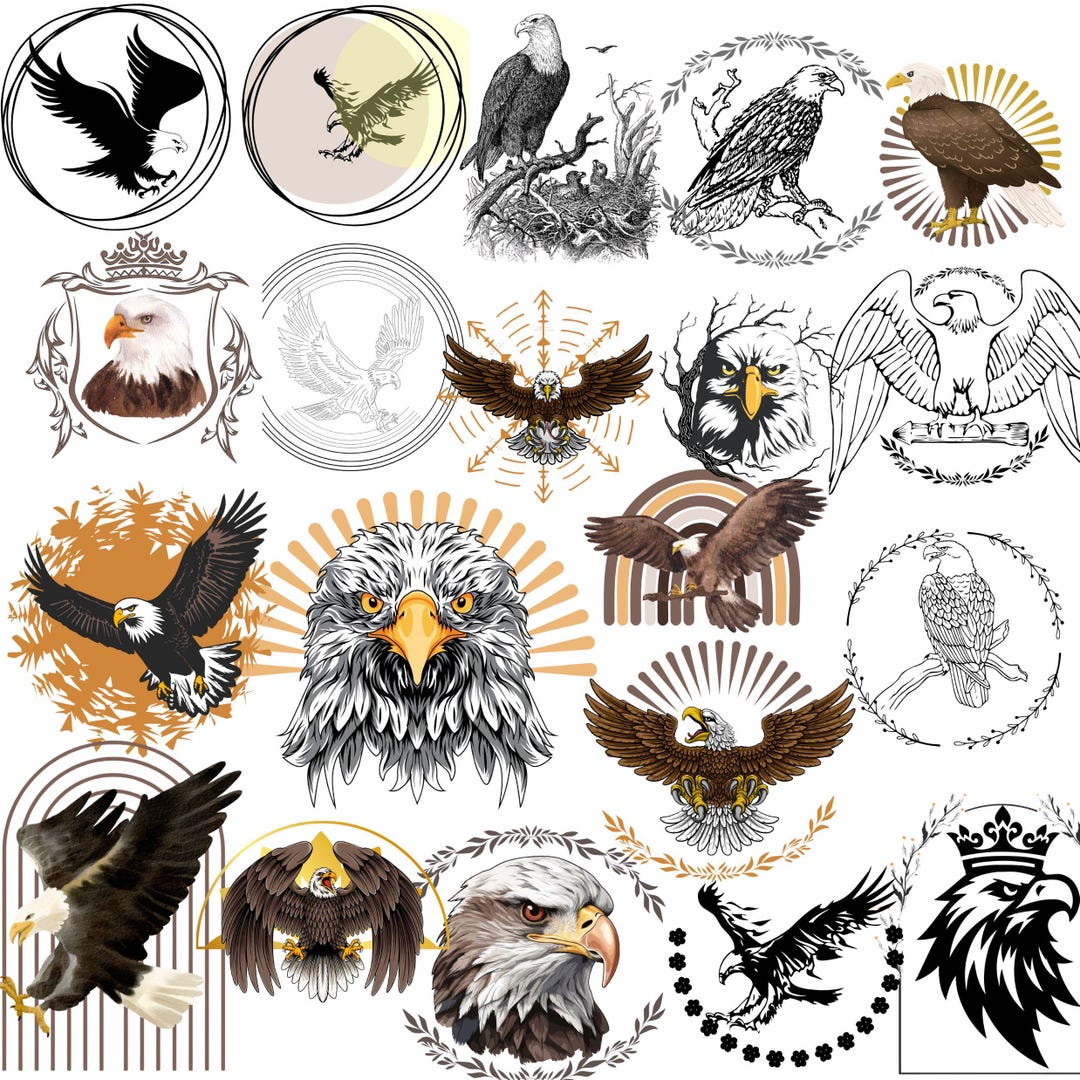 Eagle SVG PNG Files, Sky Ruler, Majestic Wing, Sovereign Glide, Crested ...