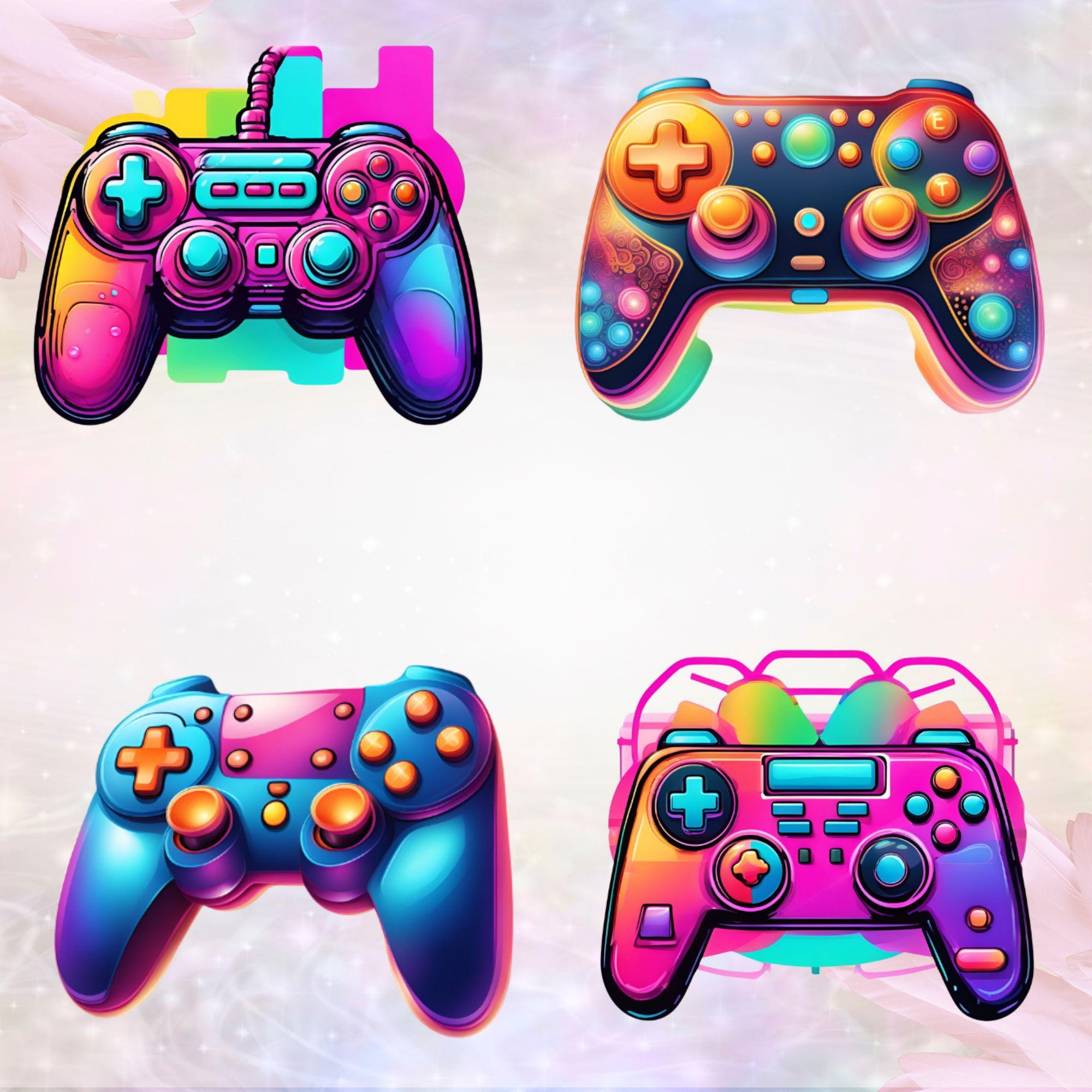 Game Controller Clipart Bundle: 24 PNG JPG SVG Files (digital Download ...