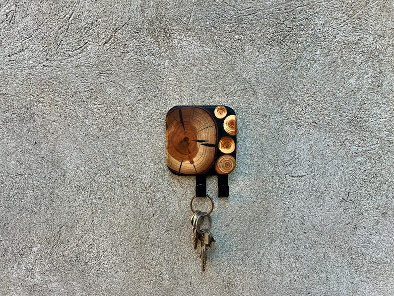 Set of Wall Key Holder/rack, Entryway Organizer/hanger Resin/wooden ...