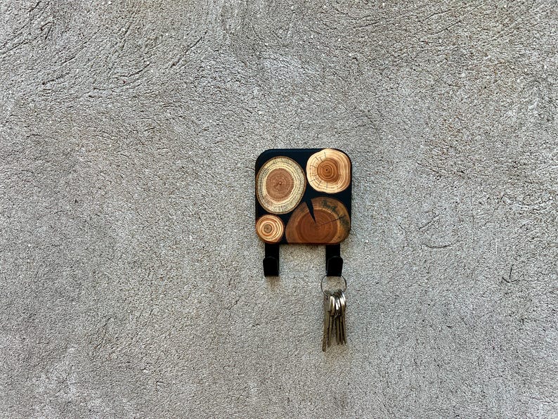 Set of Wall Key Holder/rack, Entryway Organizer/hanger Resin/wooden ...