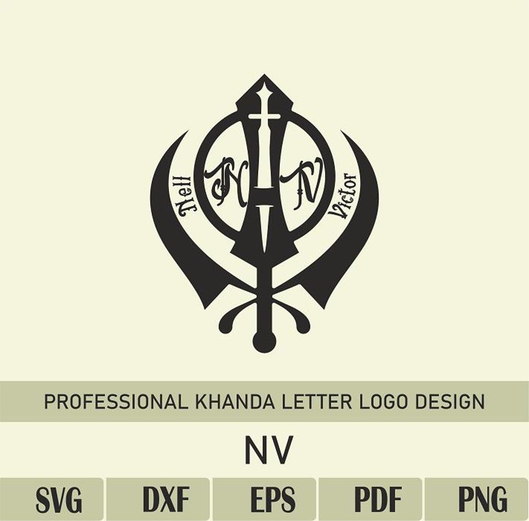 Personalized Khanda Monogram, Custom Sikh Logo Design, Elegant Khanda ...