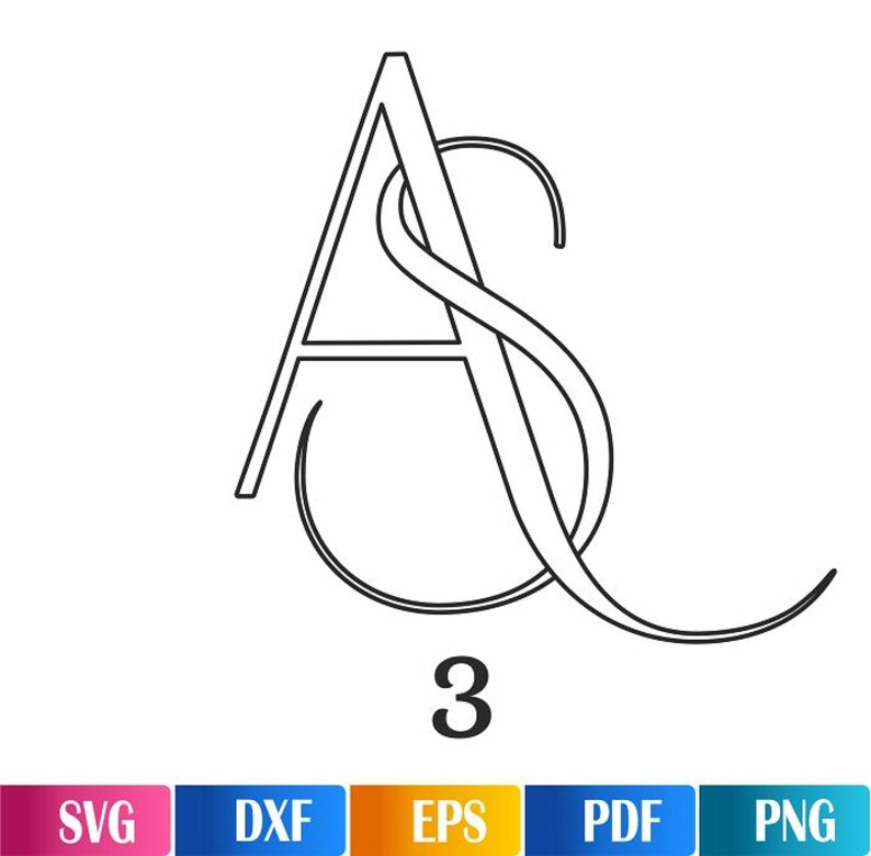 Wedding Monogram, Wedding Letter Monogram, Two Letters Monogram, Two ...