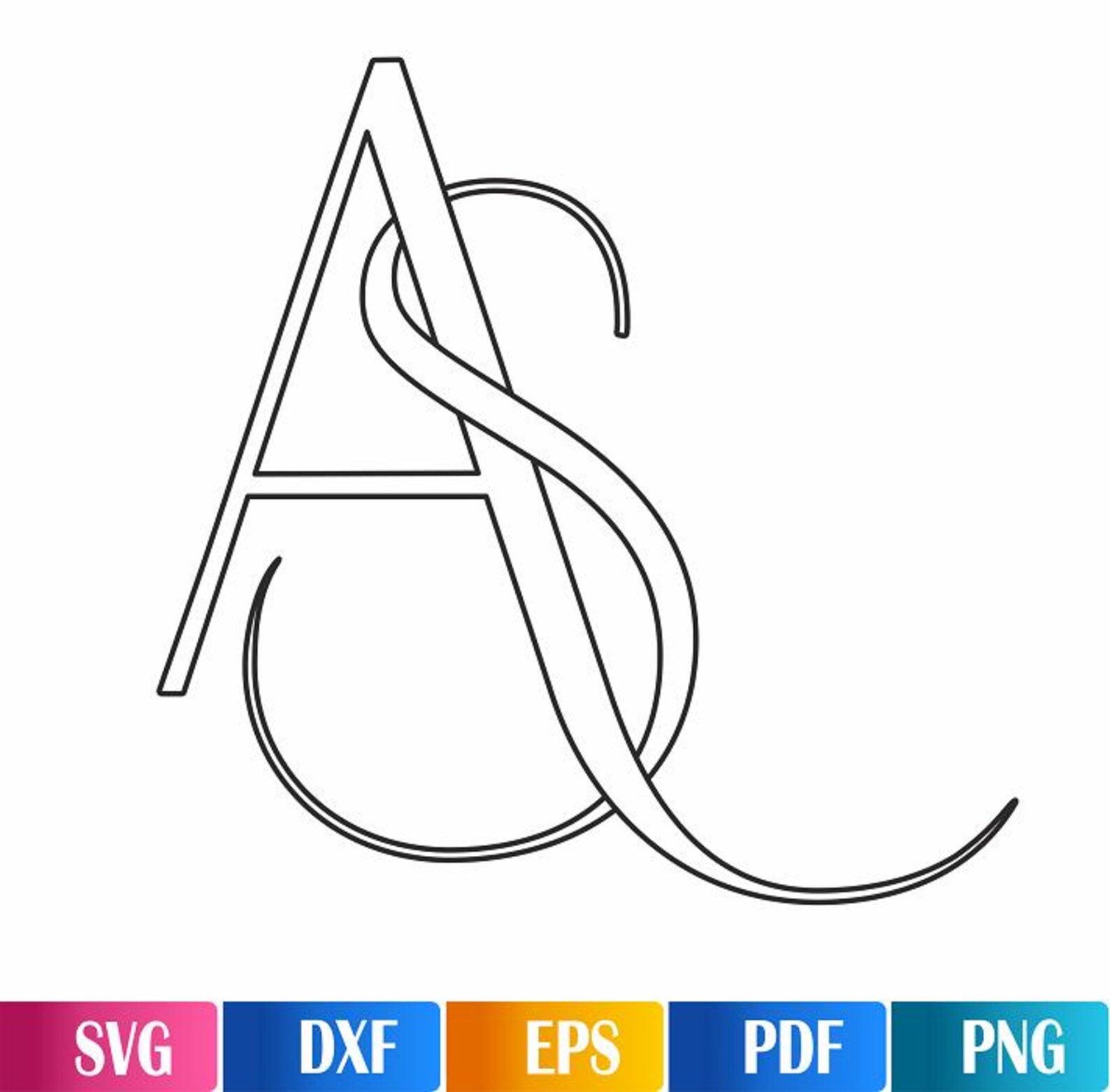 Wedding Monogram, Wedding Letter Monogram, Two Letters Monogram, Two ...