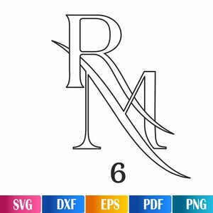 Wedding Monogram, Wedding Letter Monogram, Two Letters Monogram, Two ...