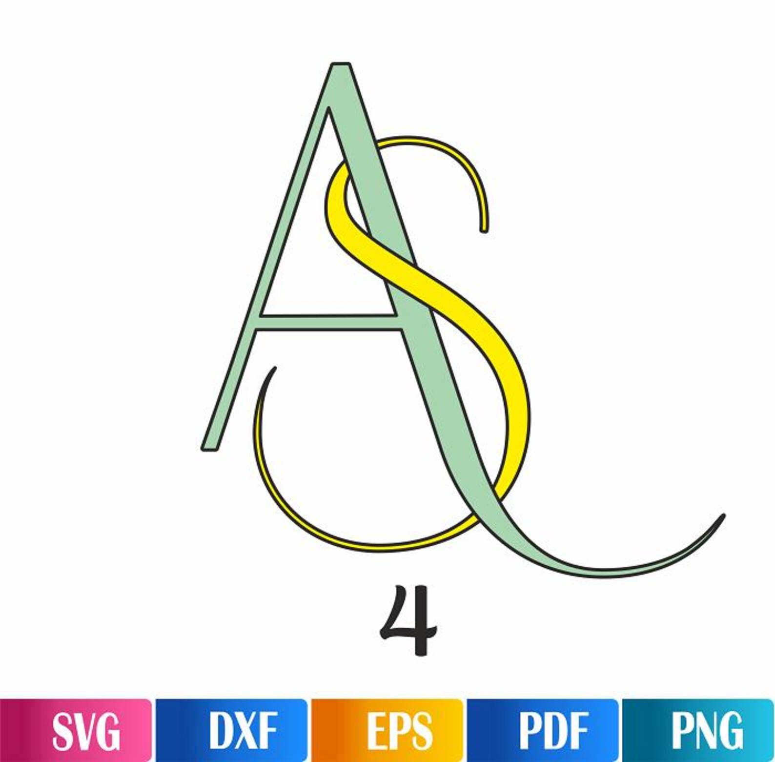 Wedding Monogram, Wedding Letter Monogram, Two Letters Monogram, Two ...