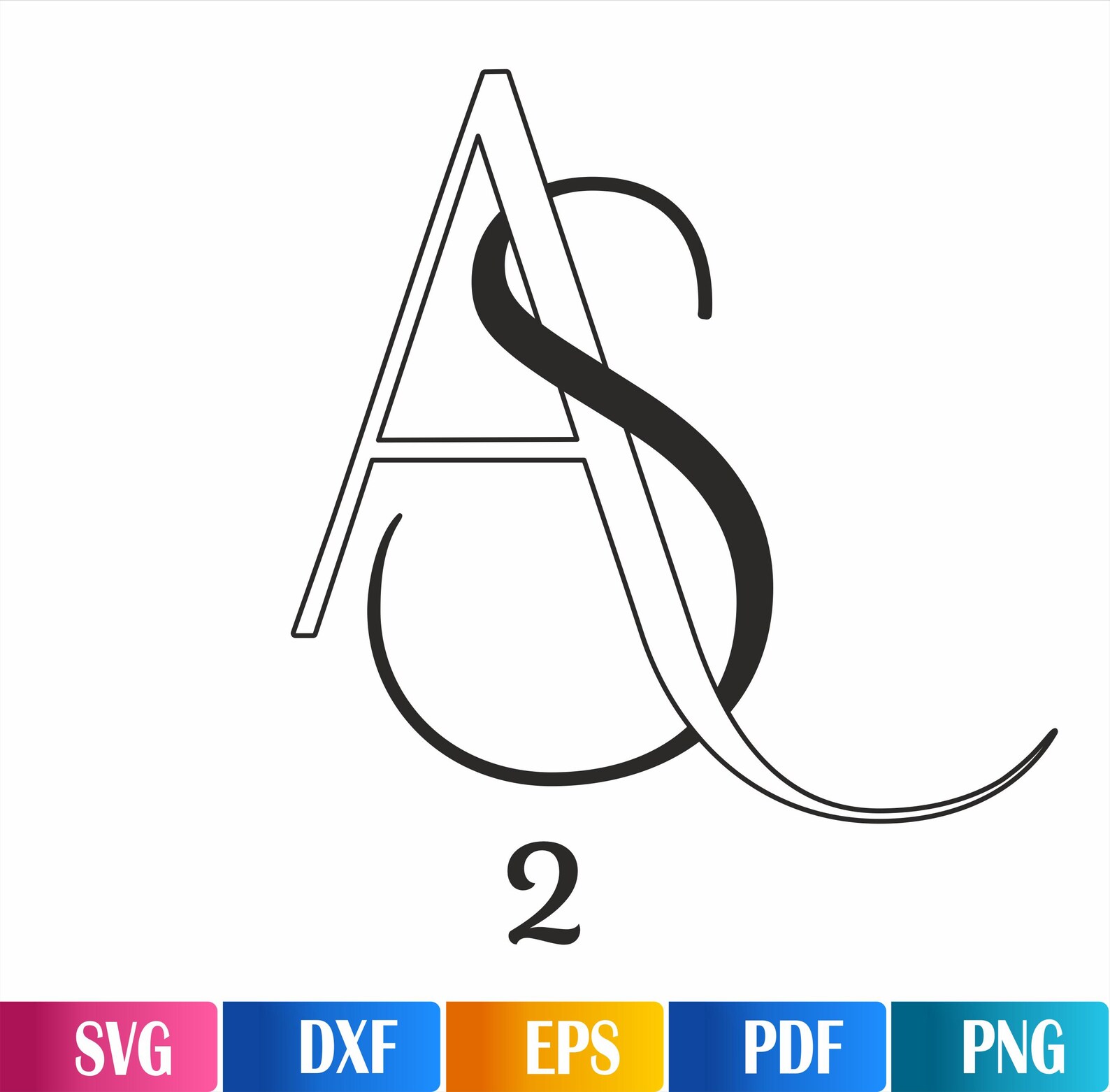 Wedding Monogram, Wedding Letter Monogram, Two Letters Monogram, Two ...