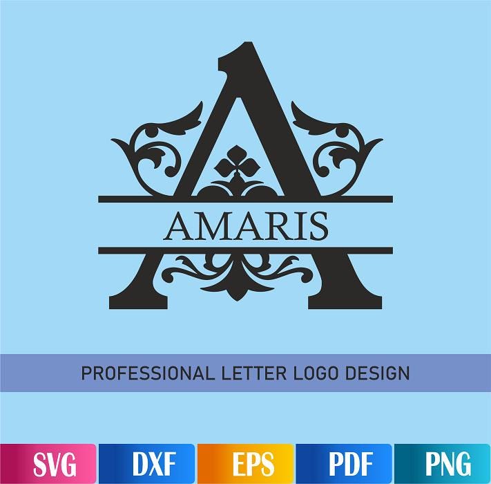 Split Letters SVG, Editable Letter, Personalized Letter, Monogram ...