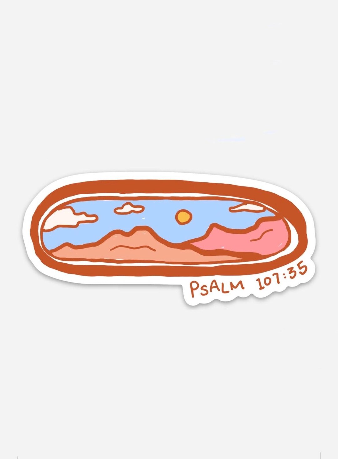 Psalm 107:35 4x1 in Sticker - Etsy