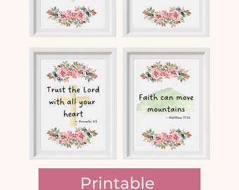 Kids Bible Verse, Wall Art, Scripture Posters, Church, Sunday School ...
